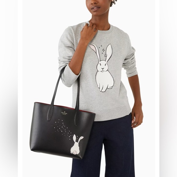 kate spade | Bags | Kate Spade Bunbun Bunny Rabbit Small Leather Tote ...